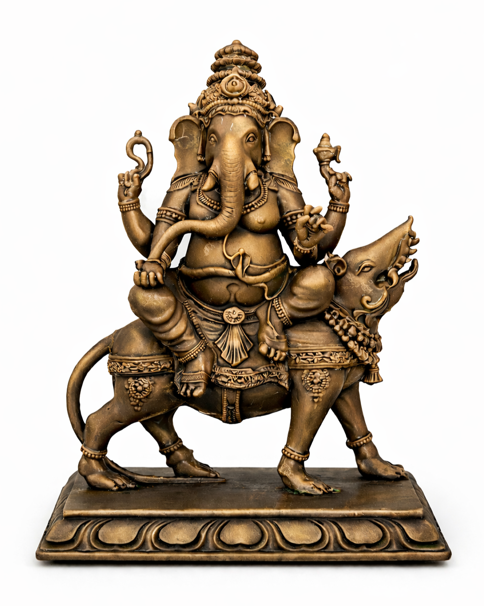 Mooshika Vahana Ganapathi Idol – Lord Ganesha Statue (3–8 Inch) - kivara